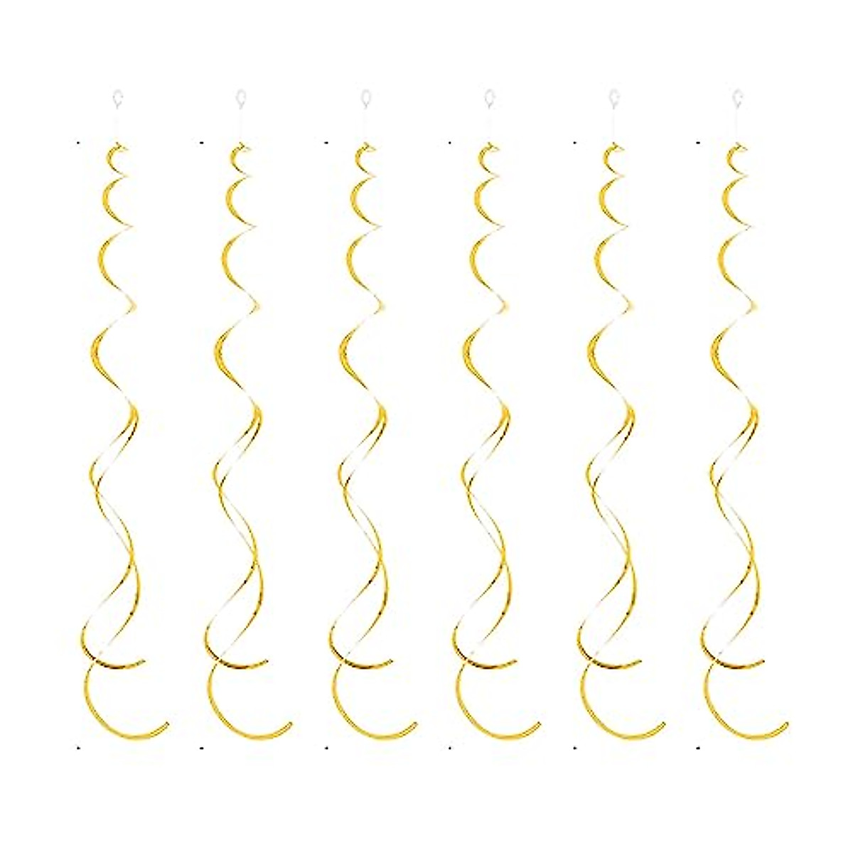 8Pcs Gold Backdrop Curtains, Gold Tinsel Foil Fringe Backdrop with Hanging Swirls, 3.3ft x 6.6ft Foil Fringe Curtains Backdrop Tinsel Curtain Streamer for Girl Women Party Birthday Decorations