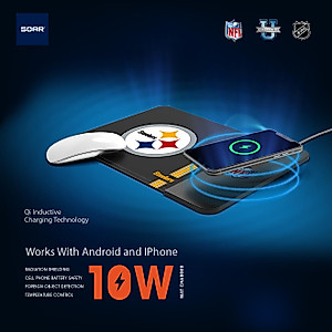 SOAR NFL Wireless Charging Mouse Pad, Dallas Cowboys