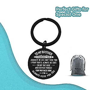 Brother Keychain Gifts Christmas Birthday Gifts for Brother Graduation Gifts Inspirational Gifts for Brother Fathers Day Thanksgiving Day Gift Brother Gifts from Sister Brother