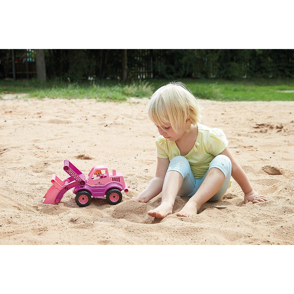 Lena Eco Active Princess Pink Front Loader Truck is a Eco Friendly BPA and Phthalates Free Environment Friendly Biodegradable Green Toy Manufactured from Premium Grade Resin and Wood