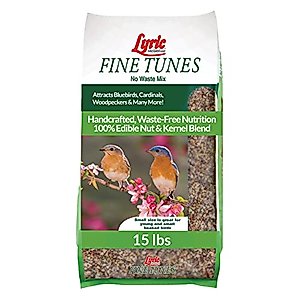 Lyric Fine Tunes Wild Bird Seed - No Waste Bird Food Mix - Attracts Bluebirds, Finches, Chickadees & More - 15 lb. Bag