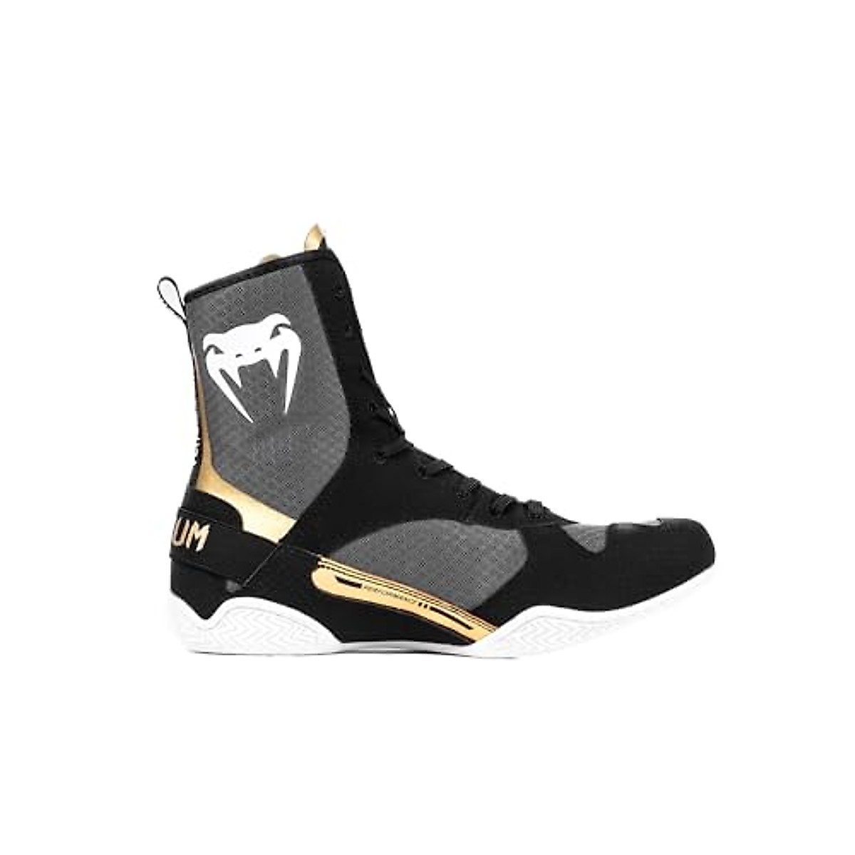 Venum Elite Boxing Shoes - Black/White-Gold