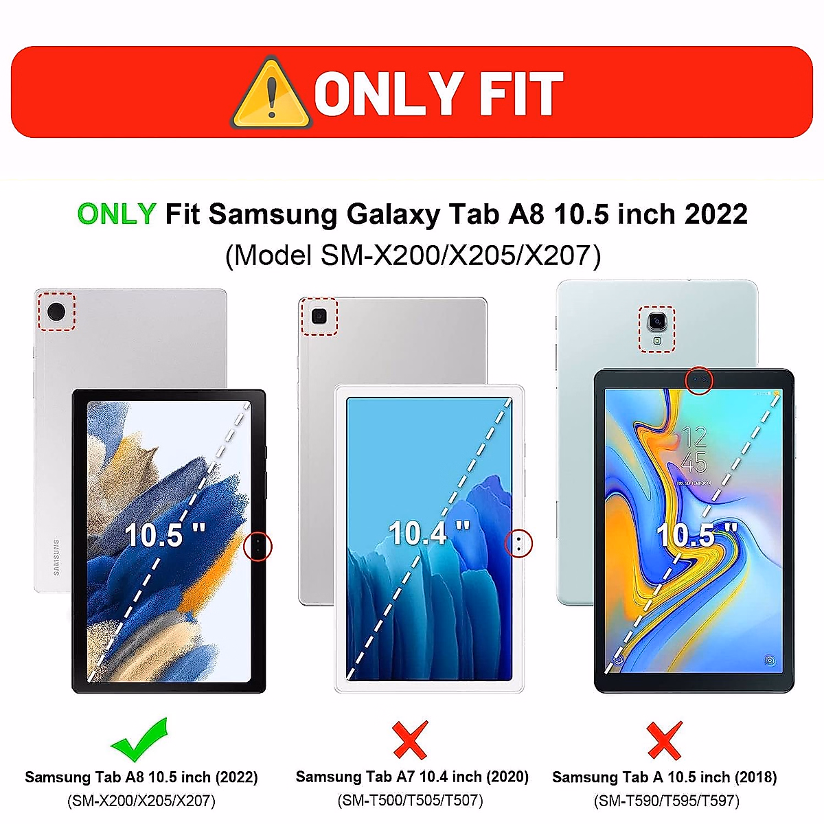 POIUYTREW Case for Samsung Galaxy Tab A8 10.5 Inch 2022 (SM-X200/X205/X207), PU Leather Folio Case Smart Cover with Stand & Auto Wake Sleep, Inspirational Floral Christian Quotes Bible Verse Phil 4:13