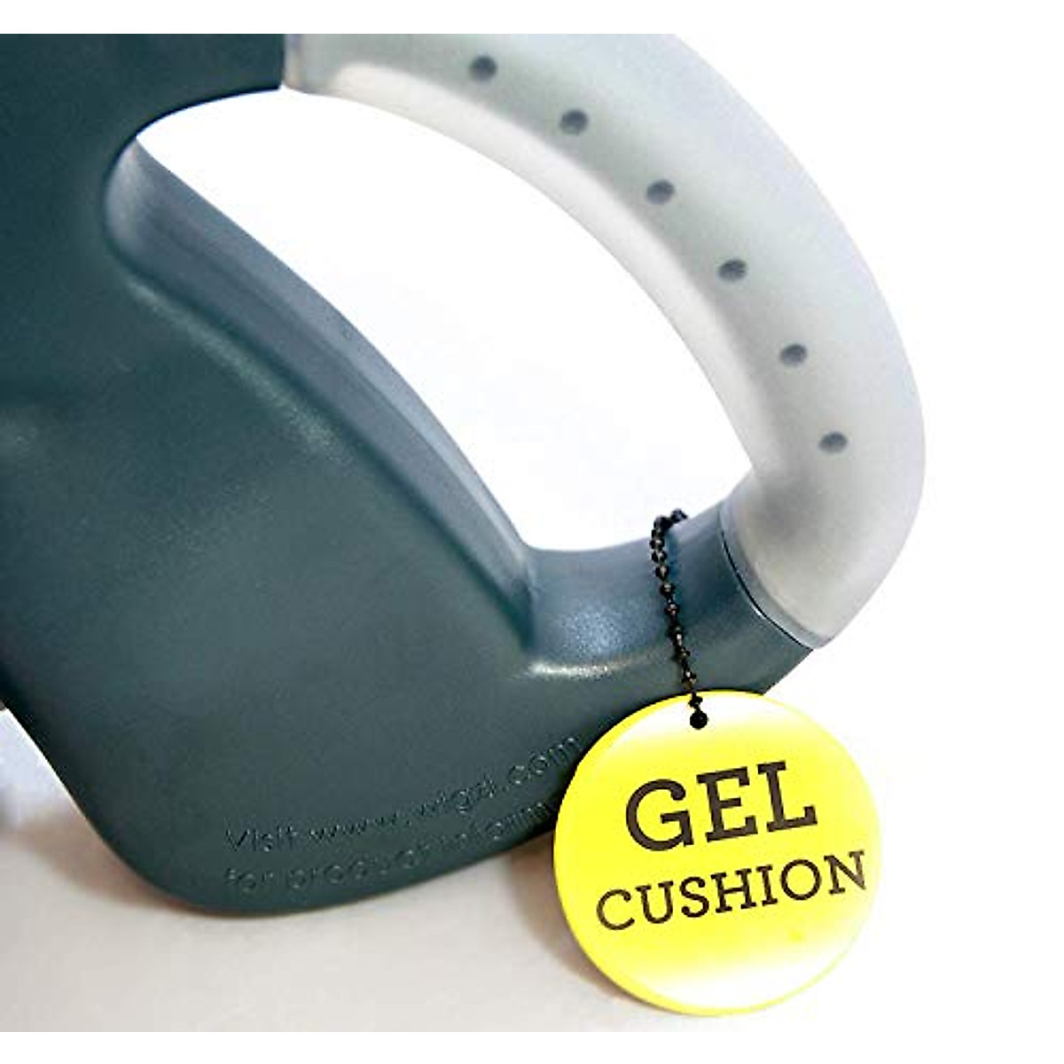 Wigzi Two Dog Retractable Non-Tangling Dog Leash with Innovative Gel Handle - Walk 2 Dogs Up to 50 lbs Each - 10 ft Leads, Small/Medium, Gray