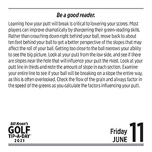 Bill Kroen's Golf Tip-A-Day 2021 Calendar