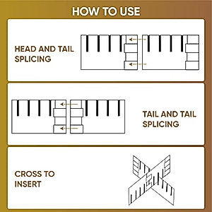 Shop Meliora Plastic Drawer Dividers for Clothes, Socks, Undergarments, Underwear, Bras, and Baby Clothing, Clear Heavy-Duty Storage Organizers, Adjustable Interlocking Frames
