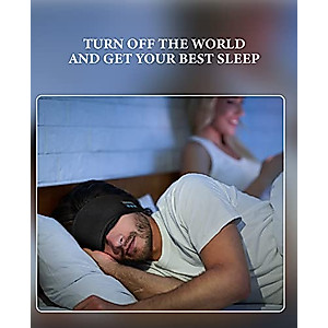 Sleep Headphones Sleep Mask Headphones, Wireless Eye Mask, Adjustable&Washable Music Travel Sleeping Headset with Built-in Speakers Microphone Hands-Free for Air Travel,Siesta and Sleeping