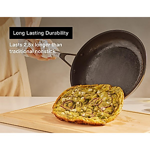 Misen Premium Nonstick Frying Pan 10 Inch - Premium Non Stick Pan - Non Stick Skillet for Meat, Vegetables, Eggs, and More - Tough, Long Lasting, Non Stick Coating for Easy Cooking and Quick Clean Up