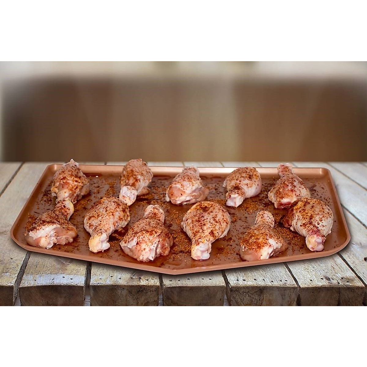 Chop Keeper Chopping Tray with Raised Sides and Easy-Guide Funnel, Midnight Black, Stainless and Copper, 3-Pack - Argee RG908/3