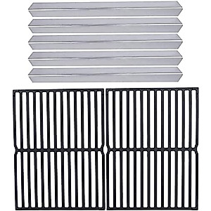 GasSaf Parts Kit Replacement for Weber 7534 7522, Spirit 500, Genesis Silver A, Spirit 200 Series E200, E210, S200, S210 with Side Control Knob, 21.5 inch Flavorizer Bars and 15 inch Grill Grates