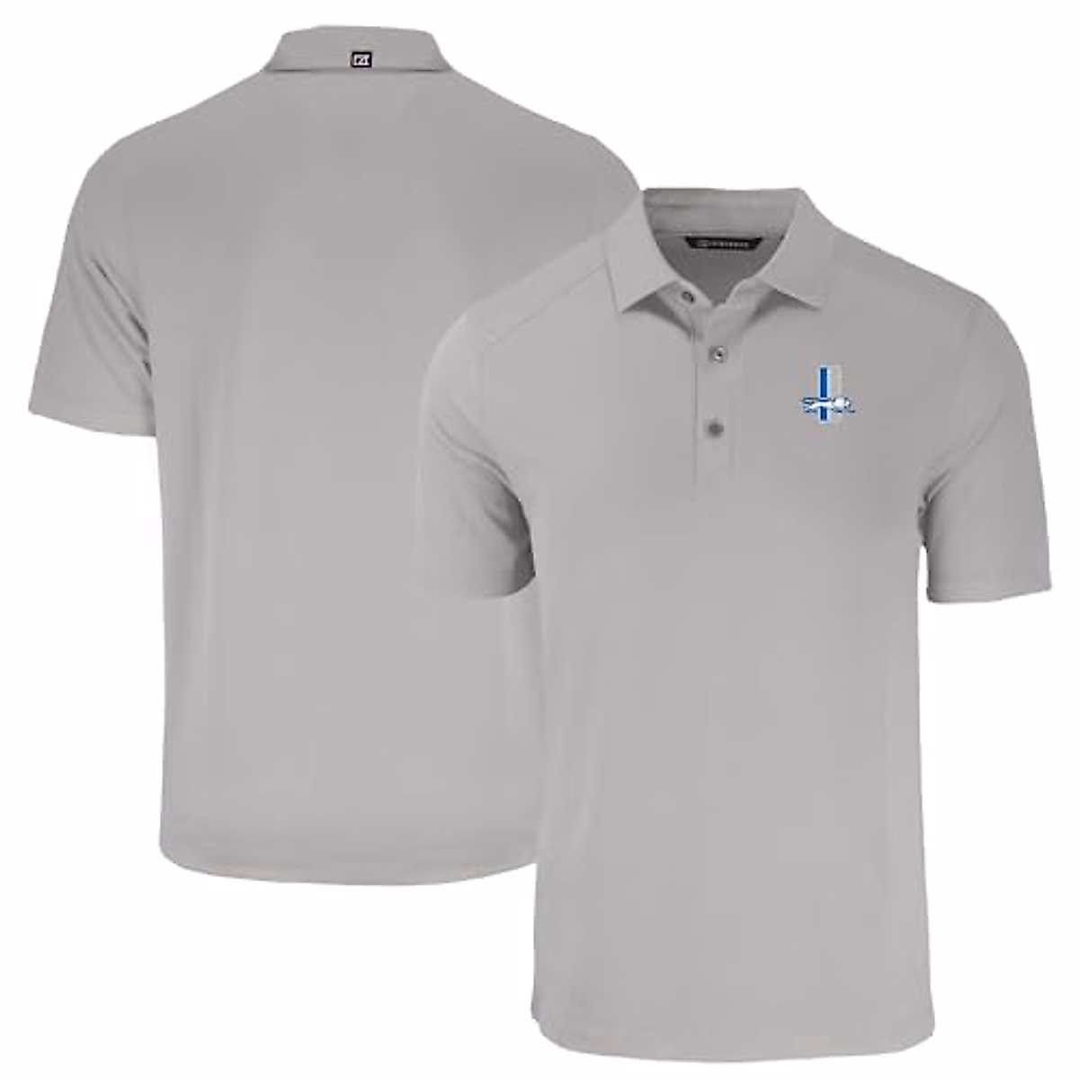 Cutter & Buck Men's Gray Detroit Lions Throwback Forge Eco Stretch Recycled Polo