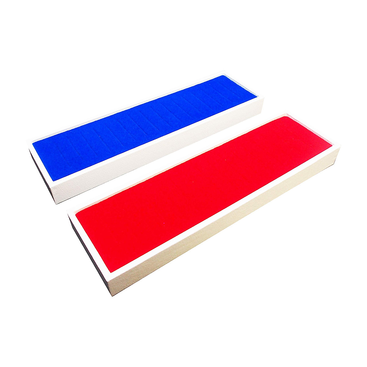 N'icePackaging Red, White, & Blue Bangle Display Combination - Dual Trays w/Colored Foam Companions