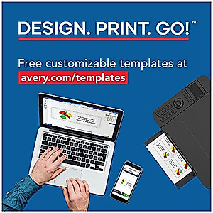 Avery 5305 Medium Embossed Tent Cards, White, 2-1/2 X 8-1/2, 100 Cards/Box