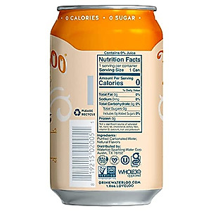 Waterloo Sparkling Water, Orange Vanilla Naturally Flavored, 12 Fl Oz (Pack of 24) | Zero Calories | Zero Sugar or Artificial Sweeteners | Zero Sodium