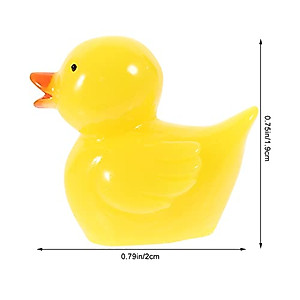 SEWACC 10pcs Micro Landscape Ornament Kitten Ornament Miniature Bonsai Decor Desk Topper Small Statue Garden Decoration Mini Ducks Decorations for Home Little Duck Resin Animal