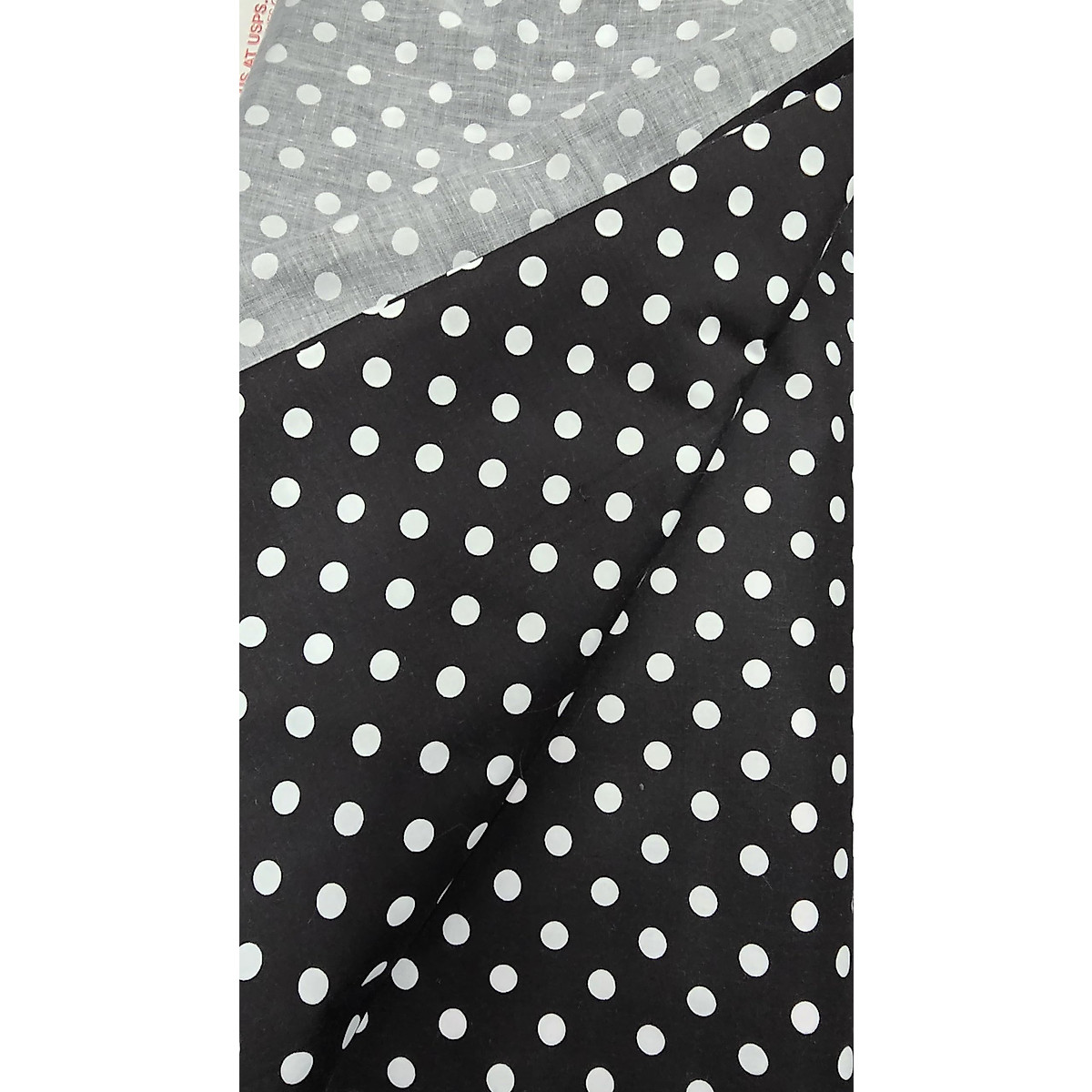 AD FABRIC, Polycotton Printed Polka Dots, Mini Dots, 60" Wide, Sold by Yard, in Continuous Yards (Black/White)