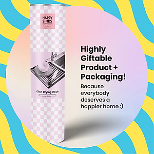 Happy Sinks Roll Up Dish Drying Rack - Foldable Stainless Design for Maximizing Kitchen Space - Over Sink Rack - Stainless Steel Over Sink Dish Drainer 18.1" x 12.6" - Drying Rack Kitchen (Steel)