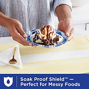 Dixie Ultra, Small Paper Plates, 6 7/8" Inch, 44 Count, 3X Stronger*, Heavy Duty, Microwave-Safe, Soak-Proof, Cut Resistant, Disposable Plates For Heavy, Messy Meals