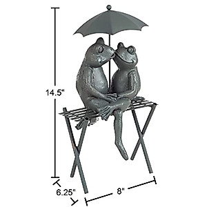 Pure Garden Frog Couple Lawn and Garden Décor, Bronze