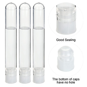DIRBUY 250Pcs Test Tubes with Caps, 16x100mm Plastic Test Tubes with Caps for Scientific Experiments, Bath Salts, Candy Storage, Party Favors, Halloween