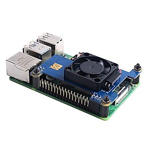 GeeekPi PoE HAT for Raspberry Pi 4, Support IEEE 802.3af or 802.3at PoE Standard, with Cooling Fan 30x30x7mm for Raspberry Pi 4 Model B / 3B+ 3B Plus