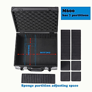 Azamou Toploaders Storage Box fits 3" x 4" 35pt Rigid Card, Trading Cards, Sports Cards，Graded Card ，Rating card， 7 DIY Sponge partition (Holds 600+ Toploaders)