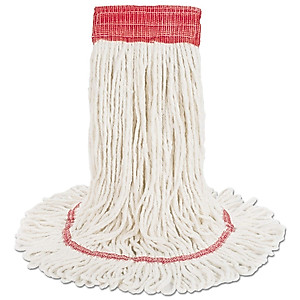 Boardwalk 503WHCT Super Loop Wet Mop Head, Cotton/Synthetic, Large Size, White, 12/Carton