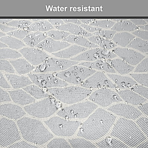 Lunarable Abstract Chair Seating Cushion Set of 6, Formless Fractal Pieces Fragment Lines Mosaic Style Soft Toned Modern Design, Anti-Slip Seat Padding for Kitchen & Patio, 16"x16", Pale Grey White