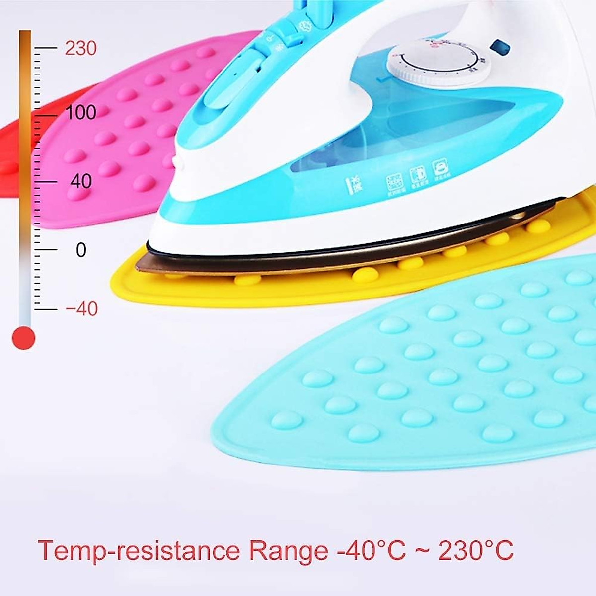 Silicone Anti Slip Iron Rest Pad, Iron Rest for Ironing Board Portable Ironing Stand for Travel and Mini Quilting Iron Use Hot Safety Ironing Rest Pad (yellow)