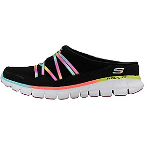 Skechers Sport Women's Air Streamer Slip-On Mule, Black/Multi, 7.5 M US