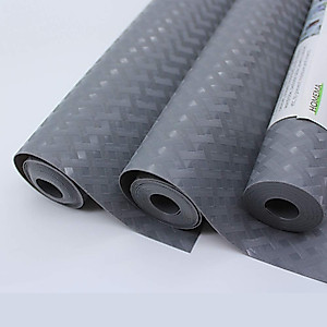 HOMEMA Shelf Liners Drawer Liner for Kitchen Cabinets, Non-Slip Drawer Liners for Kitchen, Non-Adhesive Cabinet Liner Mat Wire Shelf Liner for Shelves, Storage, Desks(17.5" x 59" x 3) - Grey