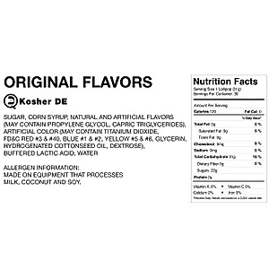 Original Gourmet Lollipops, Cotton Candy, 30 Count,Multicolor