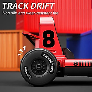 67i Electric Go Kart for Kids 12V Battery Powered Ride On Cars Parent Remote Control for Boys Girls Kids Electric Vehicle Car Electric Kids Go Kart with Safety Belt and Music (RED)