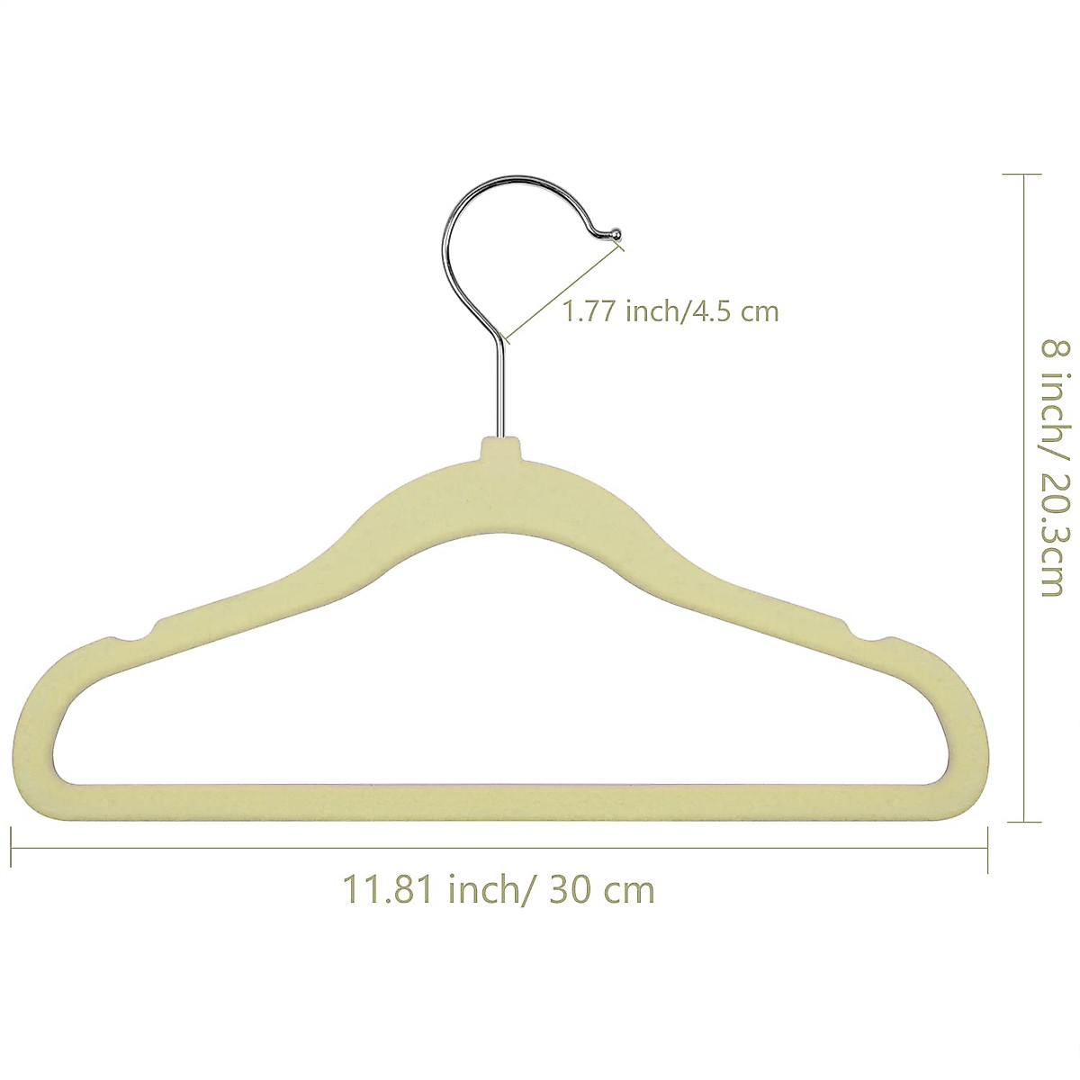 Kids Velvet Hangers, Velvet Baby Hangers Kids Felt Hangers Toddler Velvet Hangers (Black 30Pack)