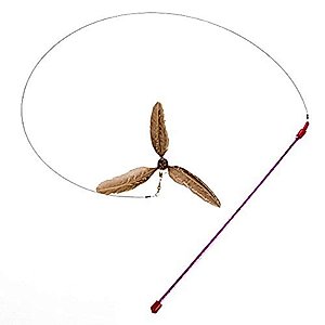 GoCat Da Purr-Peller Cat Toy, A Feather Propeller That Spins as it is Guided Through The Air, All Breed Sizes