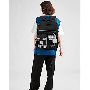 Makukke School Backpack for Girls, School Bag Kids Elementary College Backpacks Bookbags for Teen Girls Women Students Travel Daypack, Pink Backpack