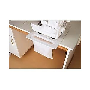 Alphasew Serger Pad and Trim Bin, Thread and Fabric Scrap Catcher, Removable Bag Pocket on 12x12 Inch Square Pad