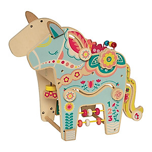 Manhattan Toy Playful Pony Wooden Toddler Activity Center , 18 x 9 x 13 inches