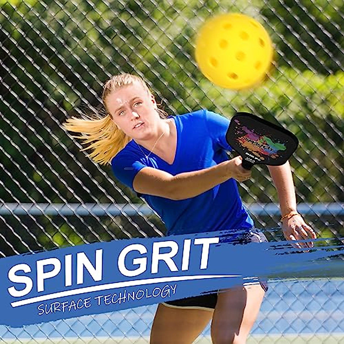 Dikoro Pickleball Paddles, USAPA Approved Fiberglass Pickleball Set with Pickleball Rackets, 4 Indoor Outdoor Pickleball Balls, Portable Pickleball Bag, Families Paddle Accessories for Men and Women