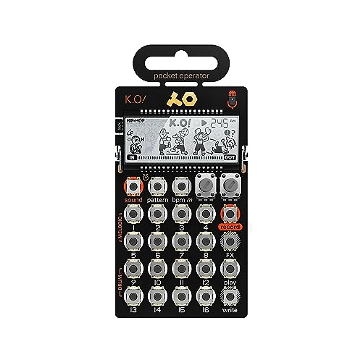 Teenage Engineering Pocket Operator PO-33 K.O.! Micro Sampler and Drum Machine with Built-in Microphone, Sequencer and Effects