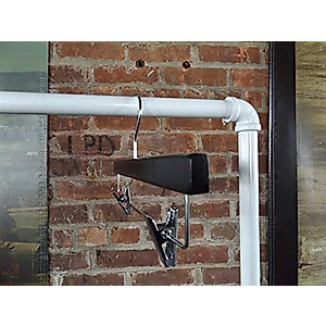 NAHANCO 2214RCCH10 14” Wooden Skirt Slack Hangers with Chrome Hardware Black (Pack of 10)