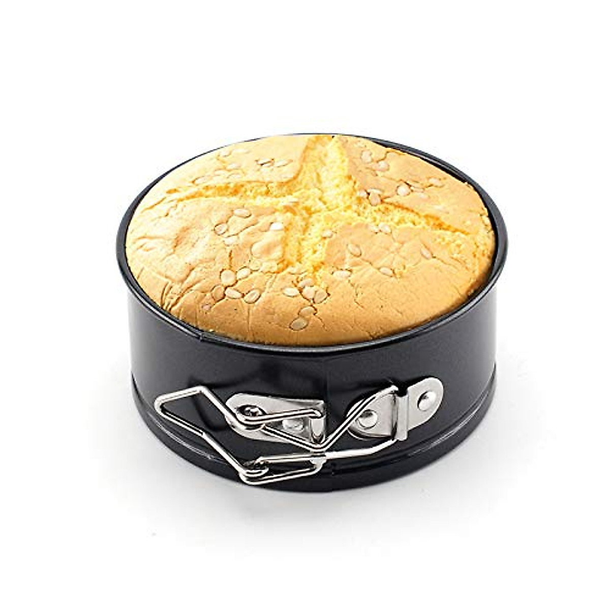 Tellshun 4 Inch Springform Pan Mini Baking Mold Round Leakproof Nonstick Removable Bottom Bakeware for Mini Cheesecakes, Pizza, and Quiches (1, 4 Inch)