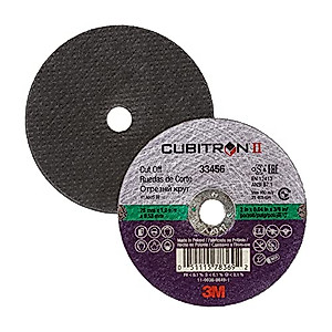 3M Cubitron II Cut-Off Wheel 33467, High Performance, Fast Cutting, Long Lasting, 4-1/2 in x 0.04 in x 7/8 in, 5 Wheels/Carton