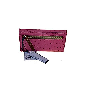 Dooney & Bourke Ostrich Continental Clutch Hot Pink