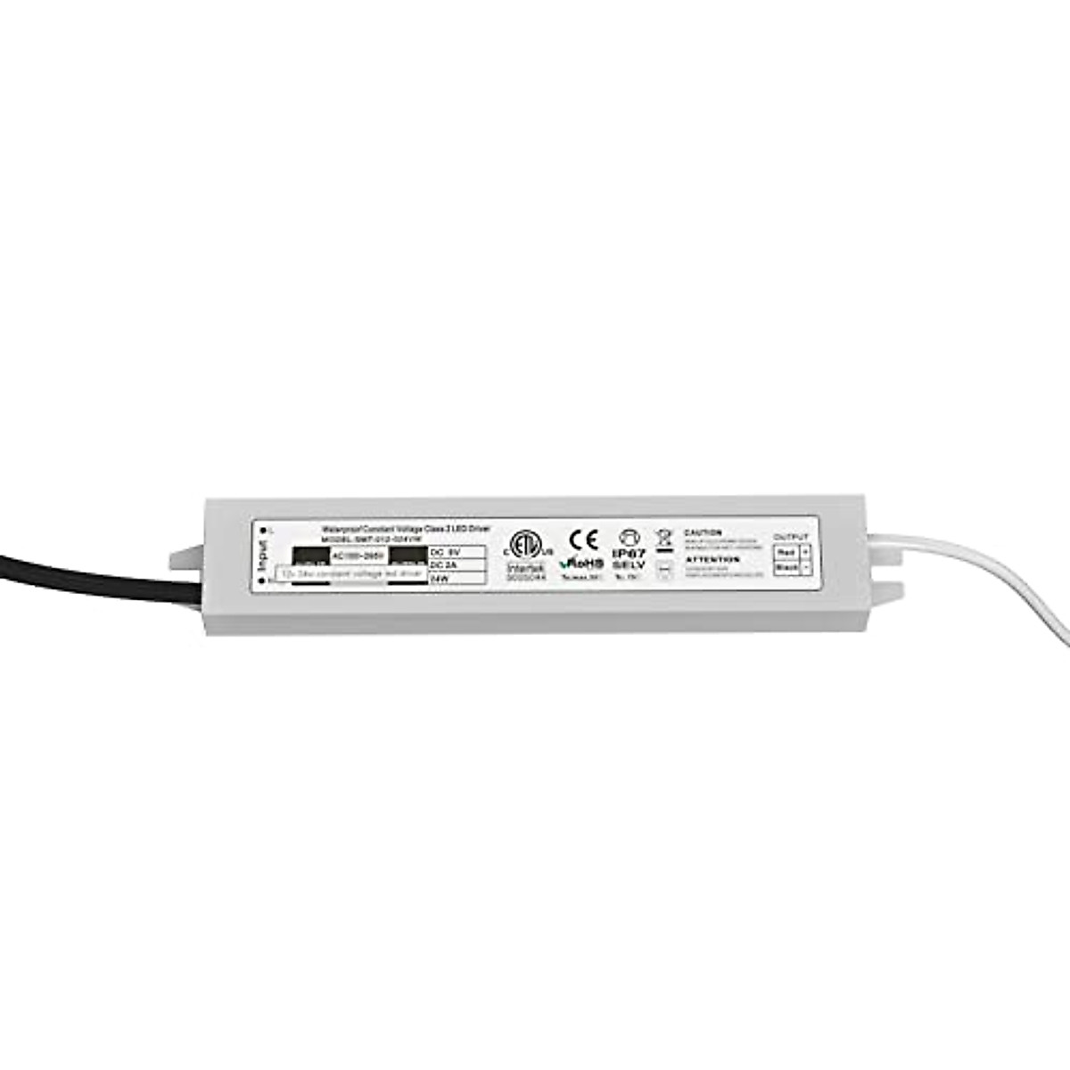 LN LUMANUMBERS 24-Watt LED Power Source, Low Voltage 24w Transformer to Power 3 or More Lumanumbers LED Lighted House Numbers