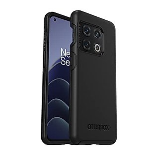 OtterBox OnePlus 10 Pro 5G Symmetry Series Case - BLACK, ultra-sleek, wireless charging compatible, raised edges protect camera & screen
