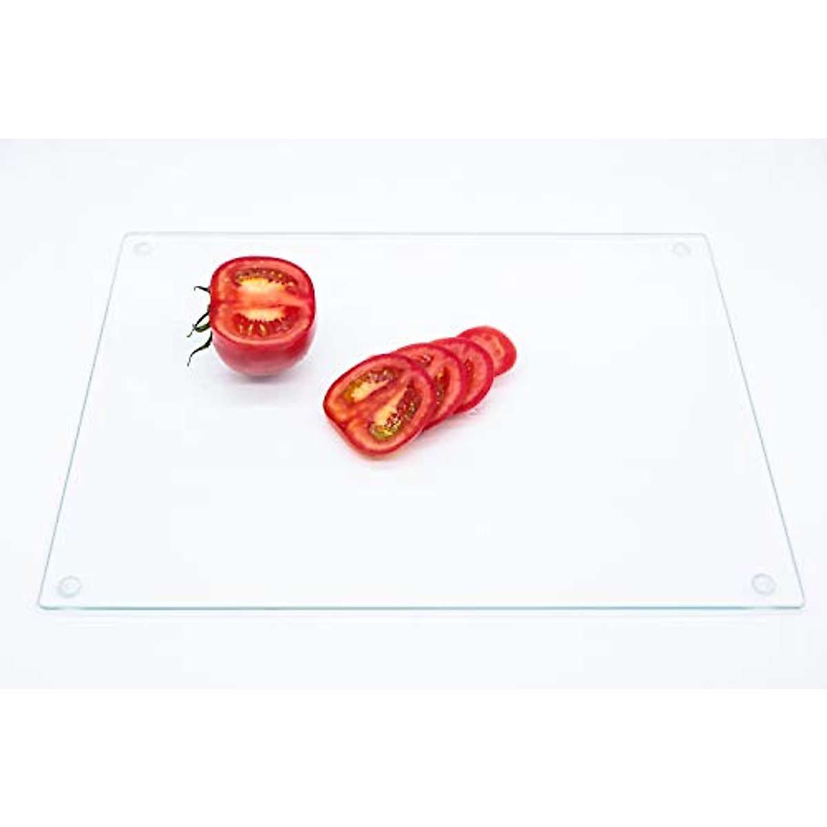 Tempered Glass Cutting Board, Extremely Durable, Long-Standing, Clear Glass, Scratch Resistant, Heat Resistant, Shatterproof, Extra Large 12X16