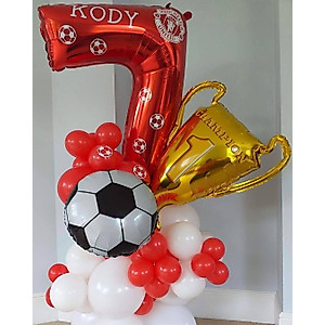 4 Pack Gold Champion Foil Balloons Champion Trophy Mylar Balloons Soccer Football Basketball Anniversary Birthday Games Party Decorations