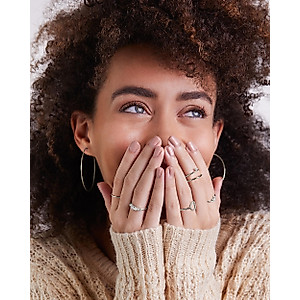 Milla 925 Sterling Silver Stackable CZ Cluster Ring for Women | AAAAA Cubic Zirconia, Hypoallergenic, Tarnish Resistant, Comfort Fit (Sterling Silver, Size 7)