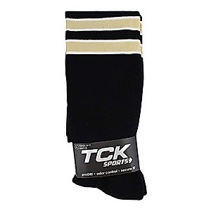 TCK Performance Baseball/Softball Socks (Black/White/Vegas Gold, Medium)